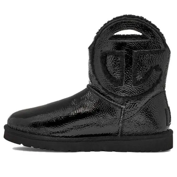 UGG X Telfar Logo Mini Crinkle Boots - Black