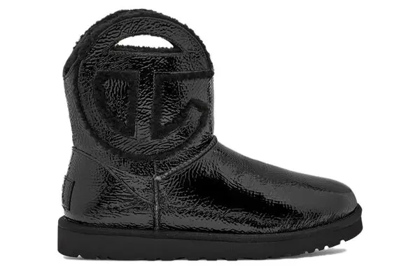 UGG X Telfar Logo Mini Crinkle Boots - Black