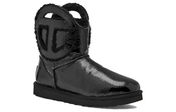UGG X Telfar Logo Mini Crinkle Boots - Black