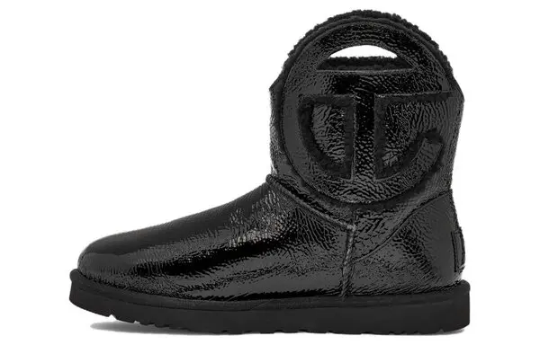 UGG X Telfar Logo Mini Crinkle Boots - Black