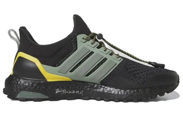 Adidas Ultraboost 1.0 Athletic Sneakers - Black/green/yellow