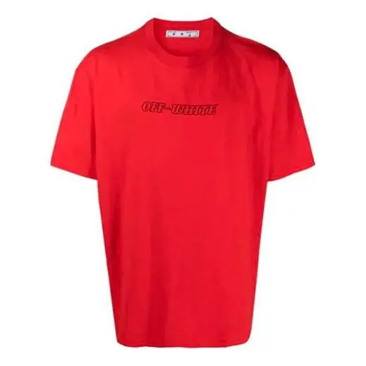 Off-White Ss21 Printing Short Sleeve T-shirt - Red