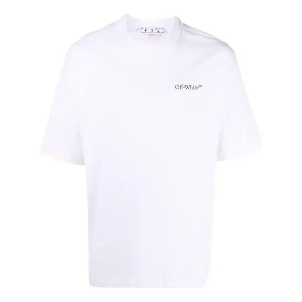 Off-White Ss22 Printing Round Neck Pullover Short Sleeve Ordinary Version White - White/black