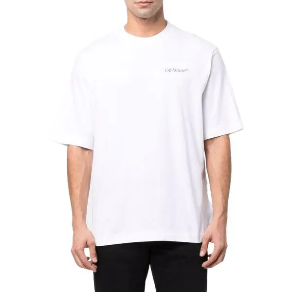 Off-White Ss22 Printing Round Neck Pullover Short Sleeve Ordinary Version White