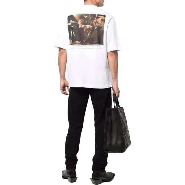 Off-White Ss22 Printing Round Neck Pullover Short Sleeve Ordinary Version White