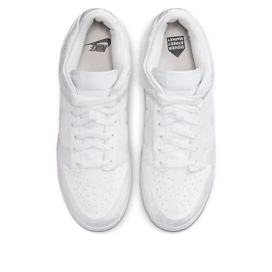 Nike X Dover Street Market Dunk Low Velvet Sneakers - White