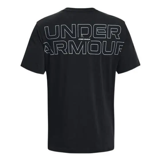 Under Armour Outline Heavyweight T-shirt 'black - Black/white