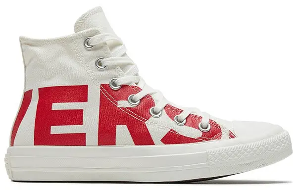 CONVERSE Chuck Taylor All Star High Top Logo Sneakers - White/red