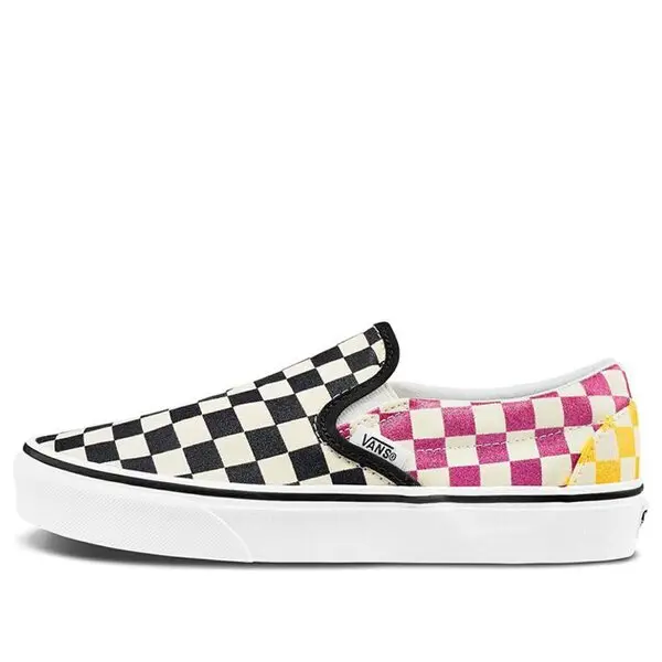 VANS Classic Slip-on Glitter Check - Black/white/purple