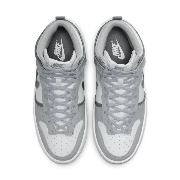 Nike Dunk High Up Sneakers - White/grey/silver