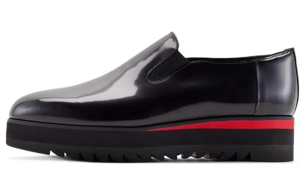 Onitsuka Tiger Slip-on Platform Shoes - Black/red