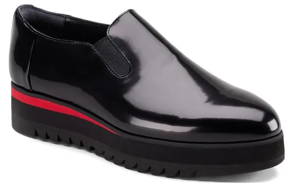 Onitsuka Tiger Slip-on Platform Shoes - Black/red