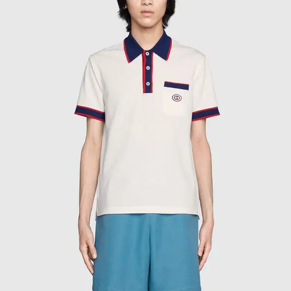 Gucci Cotton Piquet Polo With Interlocking G
