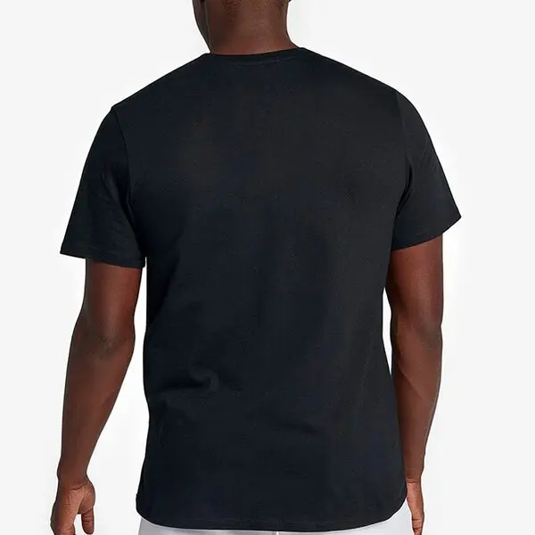 JORDAN Athleisure Casual Sports Embroidered Logo Round Neck Short Sleeve - Black