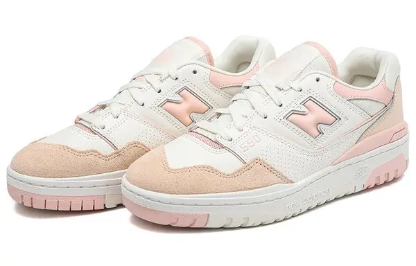 NEW BALANCE 550 Lace-up Sneakers - White/pink