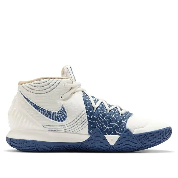 Nike Kyrie S2 Hybrid "sashiko Pack" High Top Basketball Sneakers - White/blue