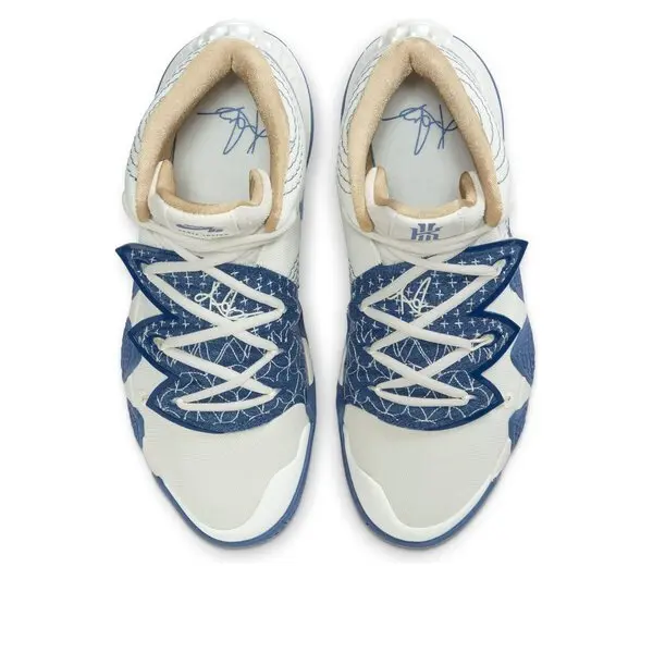 Nike Kyrie S2 Hybrid "sashiko Pack" High Top Basketball Sneakers - White/blue