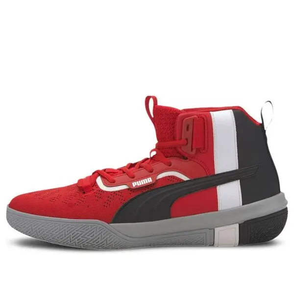 PUMA Legacy High Top Basketball Sneakers - Red/black