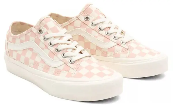 VANS Old Skool Tapered Eco Theory Checkerboard Sneakers - Pinkwhite