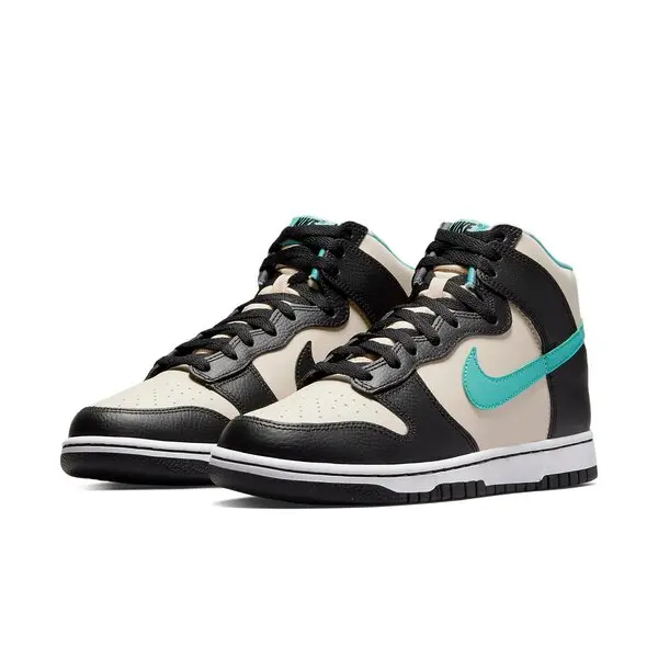 Nike Dunk High Emb "colorful Courts" Sneakers - Black/cream/blue