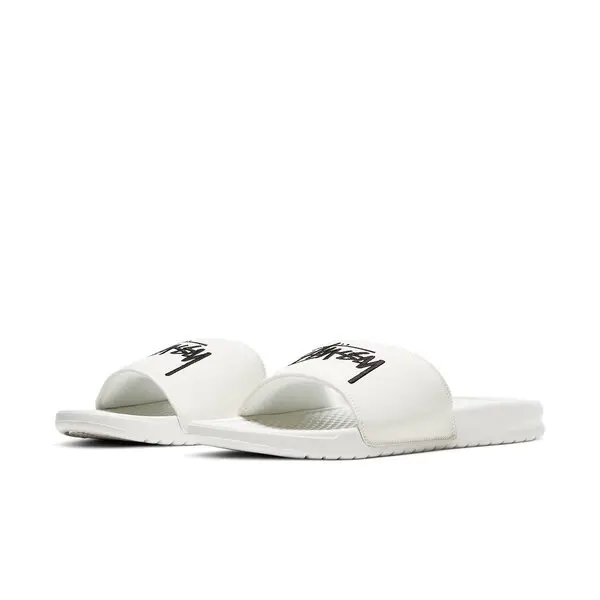 Nike X Stussy Benassi 'sail' Slides - White