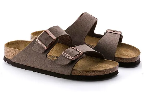 BIRKENSTOCK Arizona Birko-flor Nubuck Sandals - Brown