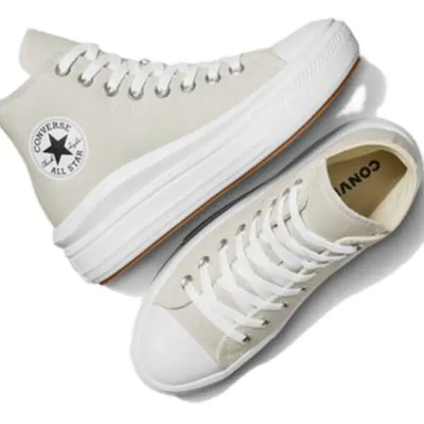 CONVERSE Chuck Taylor All Star Move Platform High Top Sneakers - Beige/white