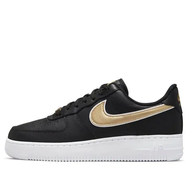 Nike Force 1 '07 Essential Low Top Sneakers - Black/gold