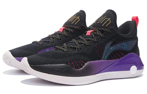 LI-NING Yushuai 15 V2 Low Basketball Sneakers - Black/purple