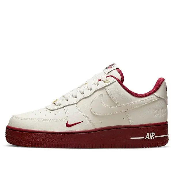 Nike Force 1 '07 Se 40th Anniversary Sail Team Red Low Top Sneakers - White/red
