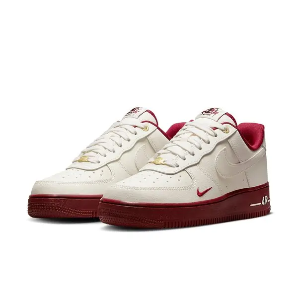 Nike Force 1 '07 Se 40th Anniversary Sail Team Red Low Top Sneakers - White/red