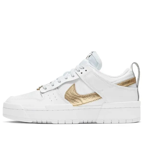 Nike Dunk Low Disrupt Sneakers - White/gold