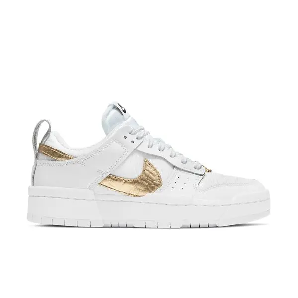 Nike Dunk Low Disrupt Sneakers - White/gold