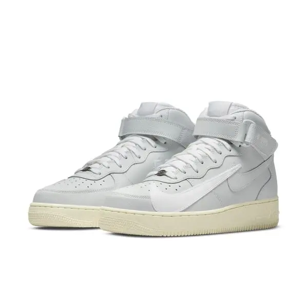 Nike Force 1 Mid Sneakers - Grey/white