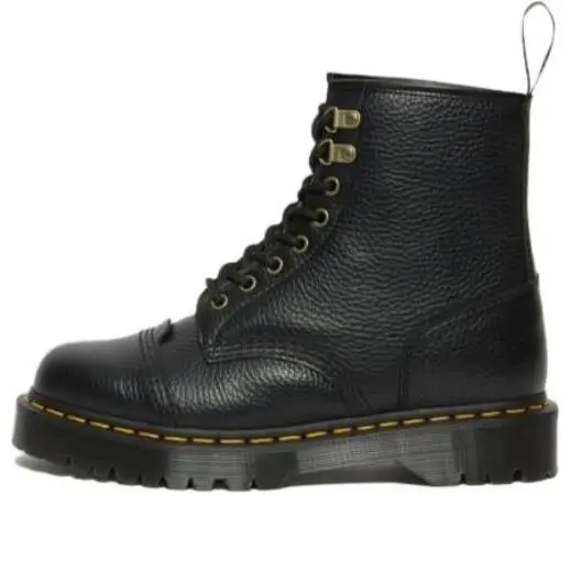 Dr. Martens 1460 Bex Faux Fur-lined Leather Lace Up Boots - Black