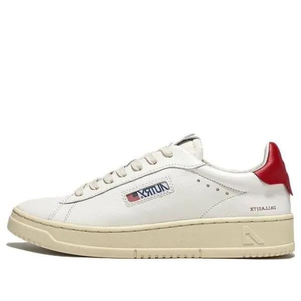 AUTRY Dallas Low Leather Sneakers - White/red