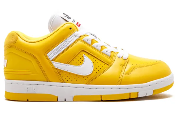 Nike X Supreme Air Force 2 Low Top Sneakers - Yellow/white