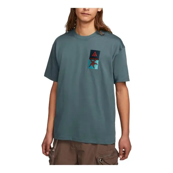 Nike X Patch T-shirt 'faded Spruce - Green