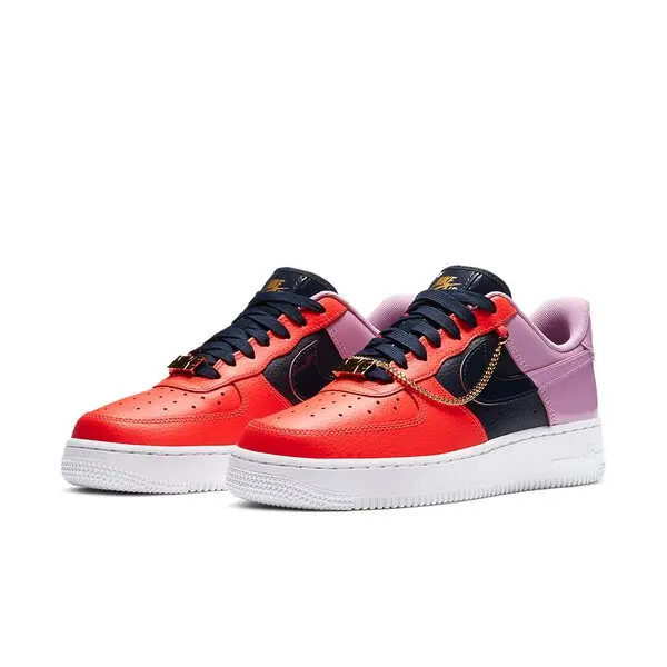 Nike Force 1 '07 "cuban Link" Sneakers - Redblackpurple