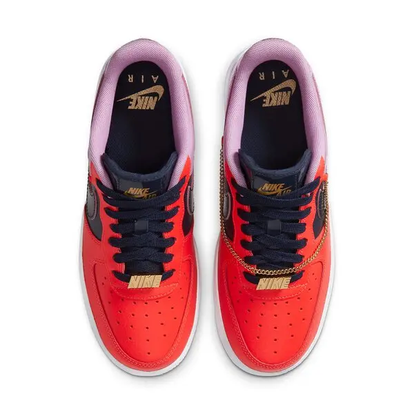 Nike Force 1 '07 "cuban Link" Sneakers - Redblackpurple