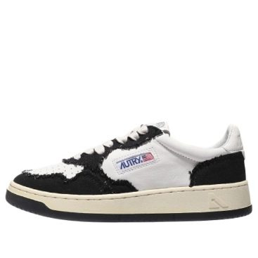 AUTRY Medalist Low Goatskin Sneakers - Black/white