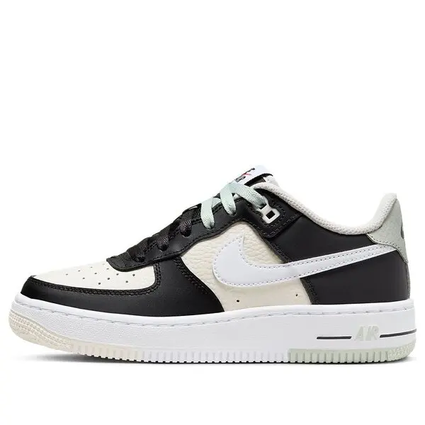 Nike Force 1 Low Lace-up Sneakers - Black/beige/white