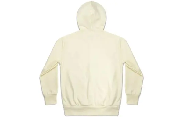 Play Comme Des Garcon Zip Hoodie With Red Heart Emblem - Ivory