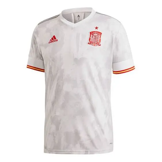 Adidas Spanish National Team Away Fan Edition Sports Short Sleeve Jersey - Whitegray