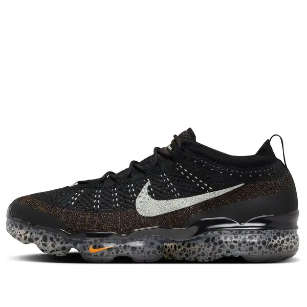 Nike Vapormax 2023 Flyknit 'safari' Sneakers - Black/light Silver/black