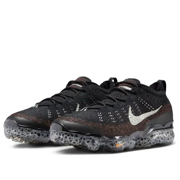 Nike Vapormax 2023 Flyknit 'safari' Sneakers - Black/light Silver/black