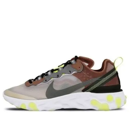 Nike React Element 87 Sneakers - Brown/yellow/gray