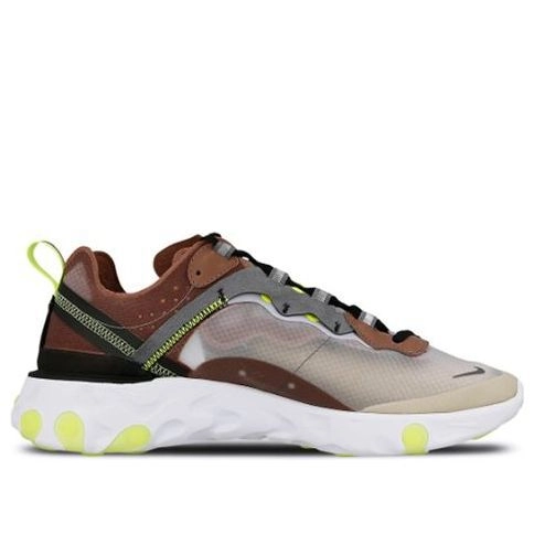 Nike React Element 87 Sneakers - Brown/yellow/gray
