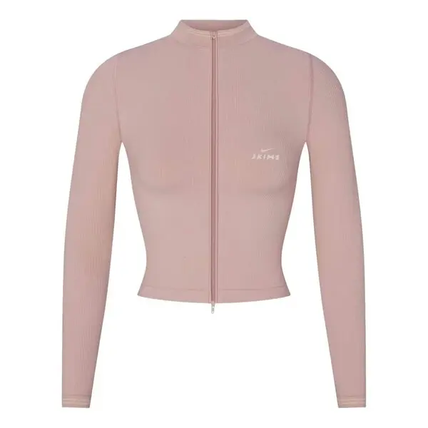 Nike X Skims Ribbed Seamless Zip Up Crop Jacket - Himalayan