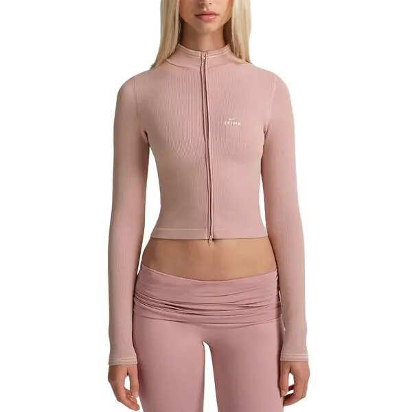 Nike X Skims Ribbed Seamless Zip Up Crop Jacket - Himalayan